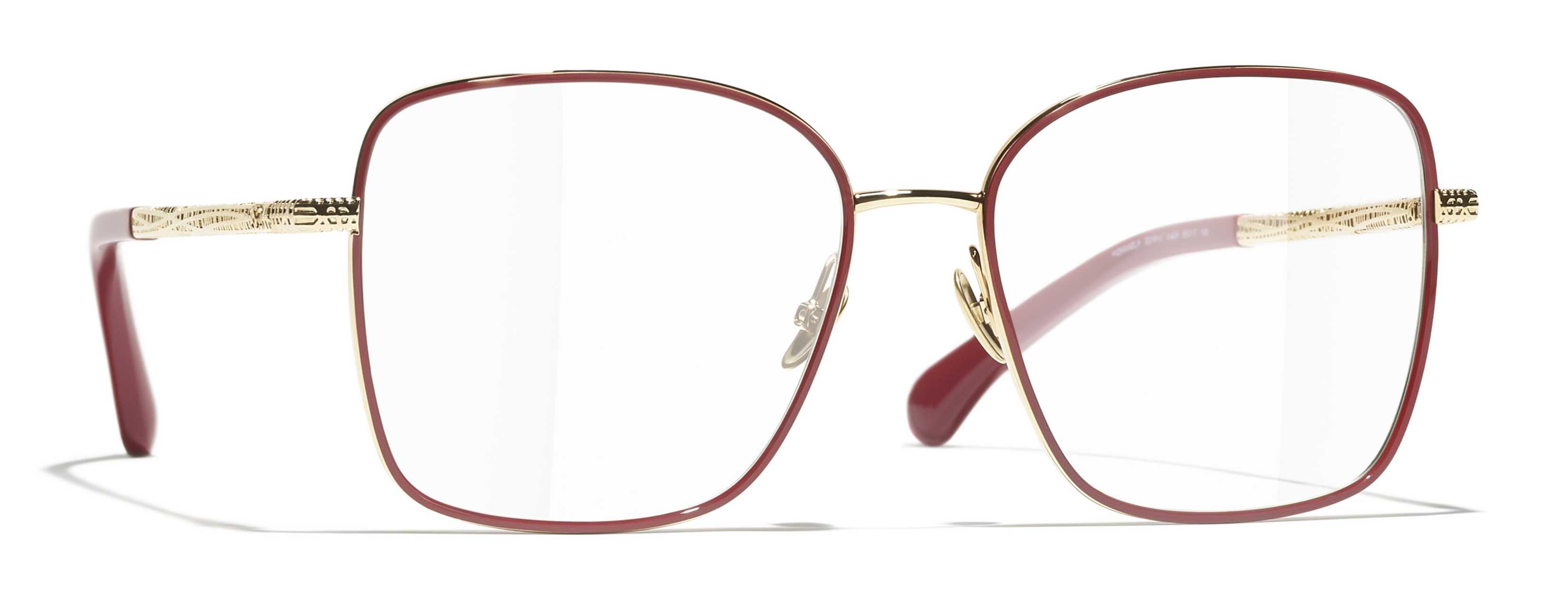 Lunettes de vue CHANEL CH 2216J C424 55/17 Femme Doré pâle / Rouge ...