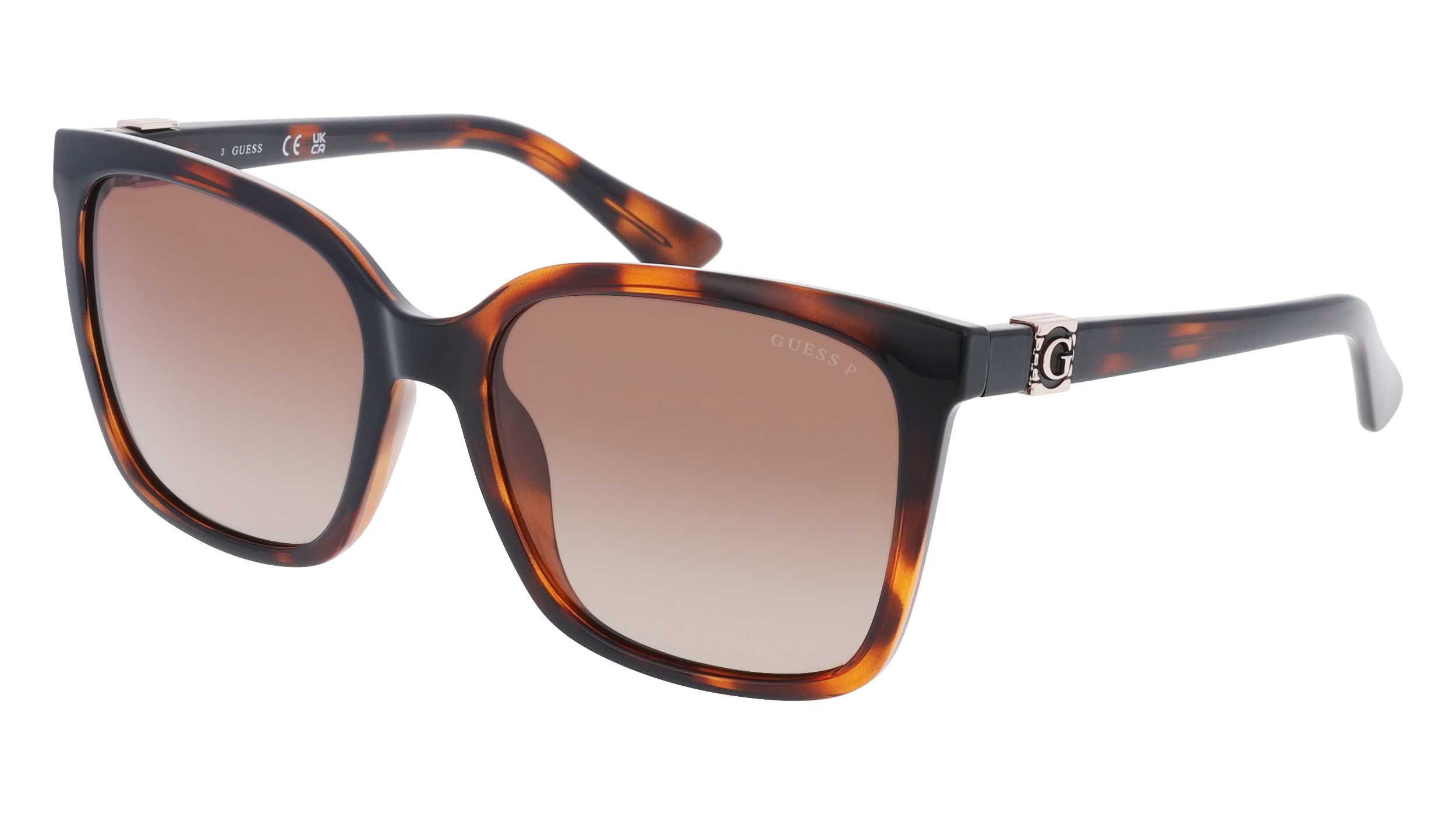 Lunettes de soleil GUESS GU 00191 52H 56/16 Femme Ecaille foncée Carrée ...
