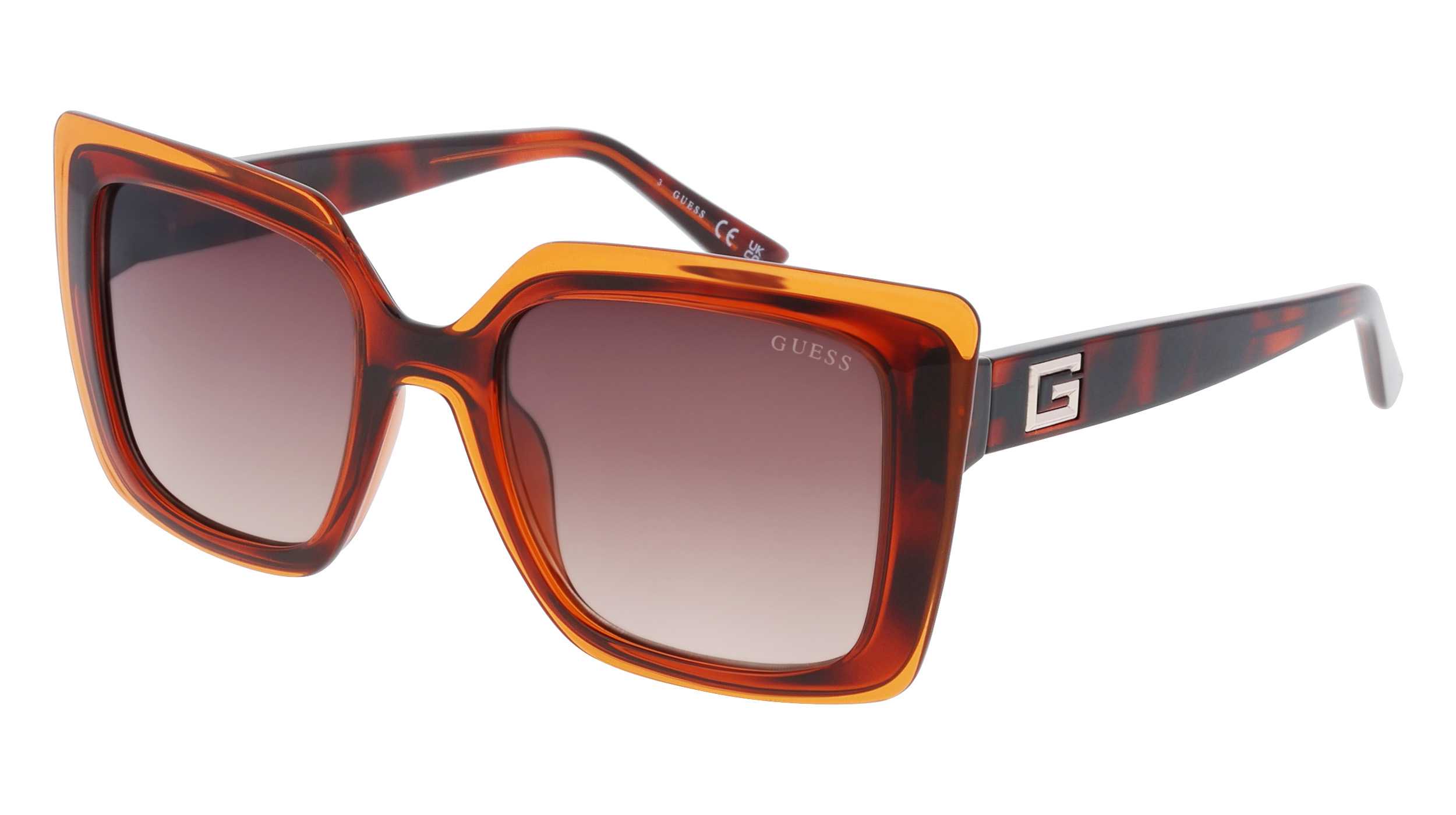 Lunettes de soleil GUESS GU 7908 52F 52/20 Femme Ecaille foncé ...