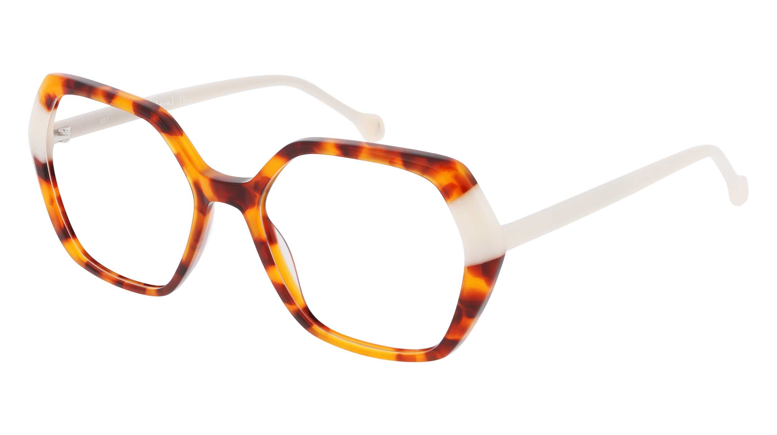 Eyeglasses LEVEL LE 2503 ECBL 54/18 Woman ECAIL / BLANC square frames ...