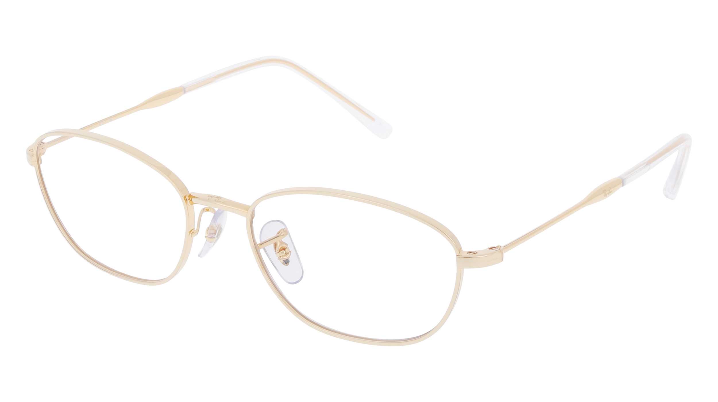 Lunettes de vue RAY-BAN RX 3749V 2500 53/18 Mixte Or Ovale Cerclée ...