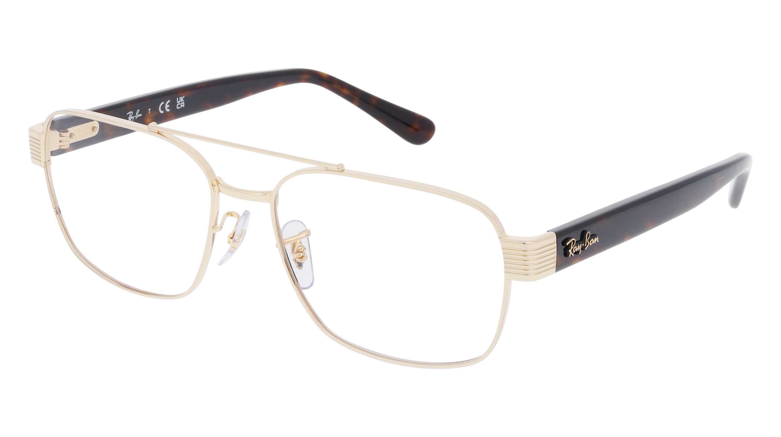 Lunettes de vue RAY-BAN RX 3751V 2500 58/17 Mixte Or Rectangle Cerclée ...
