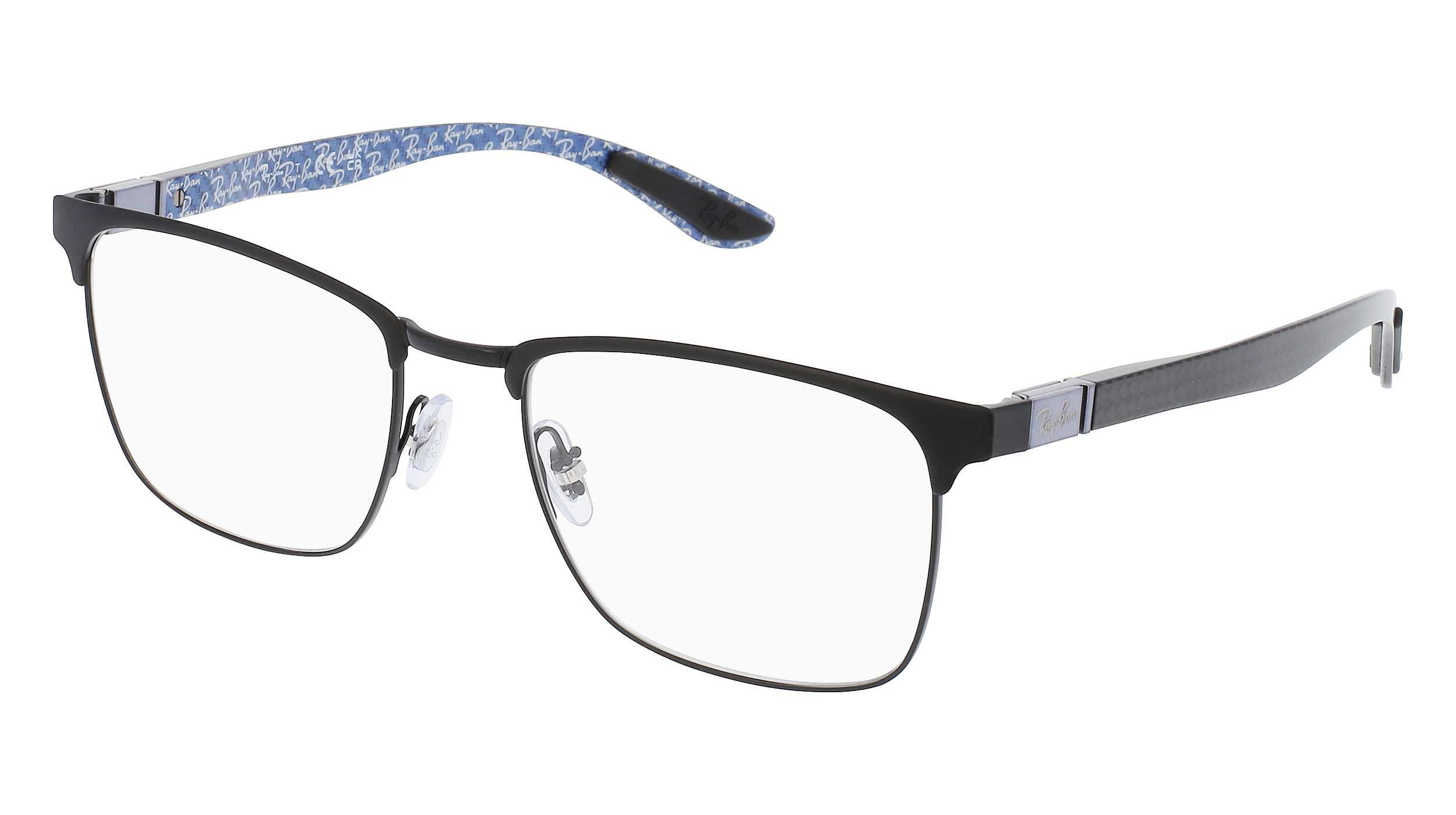 Eyeglasses RAY-BAN RX 8421 2904 54/19 Unisex Noir / Noir mat square ...